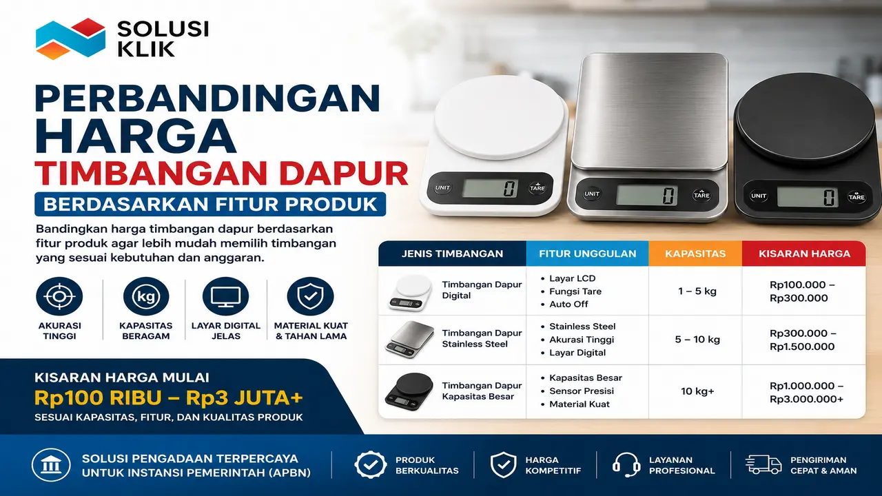 Perbandingan Harga Timbangan Dapur Berdasarkan Fitur Produk